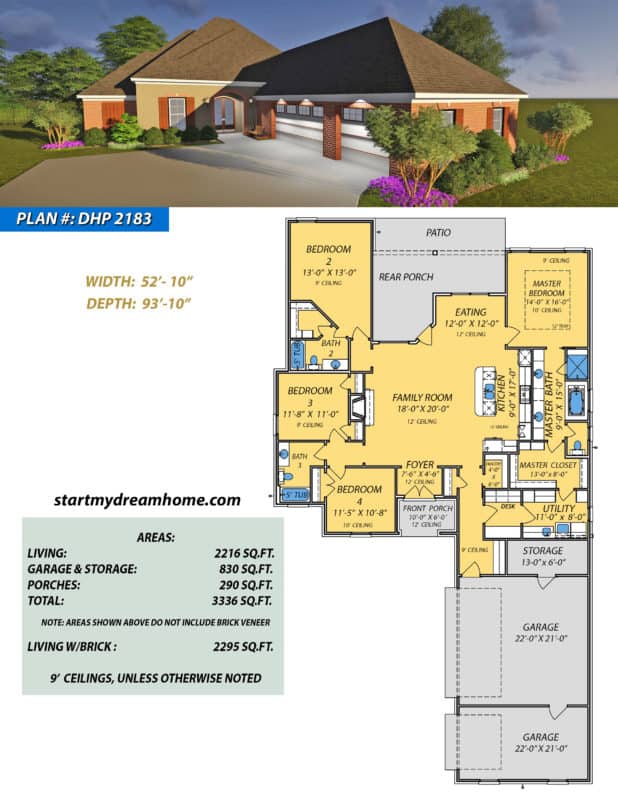 Dream Home Plan 2183 - Start My Dream Home