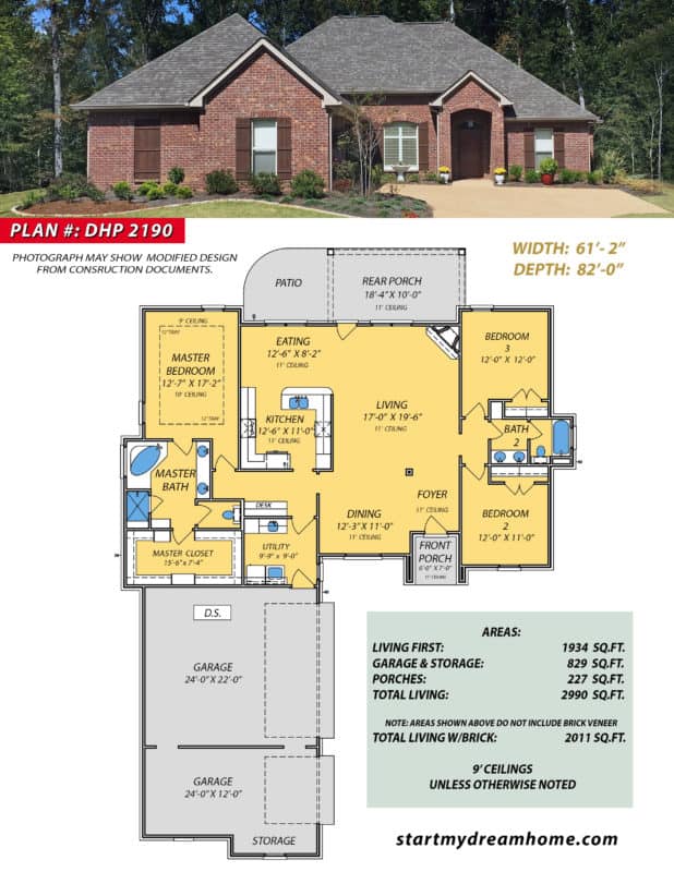 Dream Home Plan 2190 - Start My Dream Home
