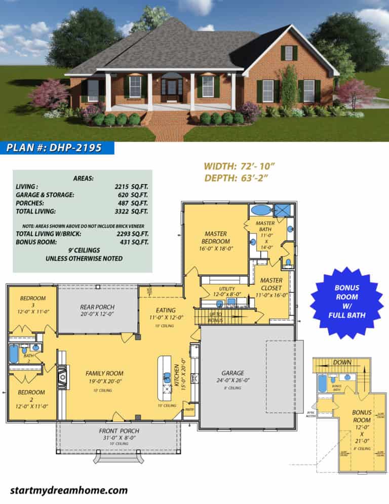 Dream Home Plan 2195 - Start My Dream Home