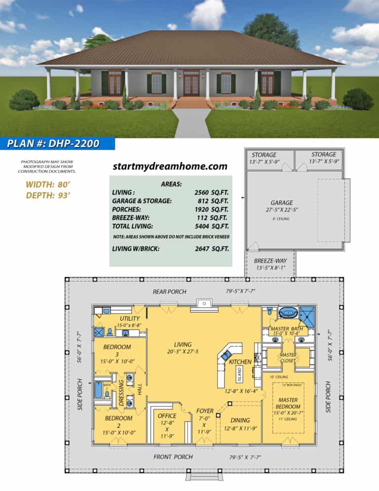 Dream Home Plan 2200 - Start My Dream Home