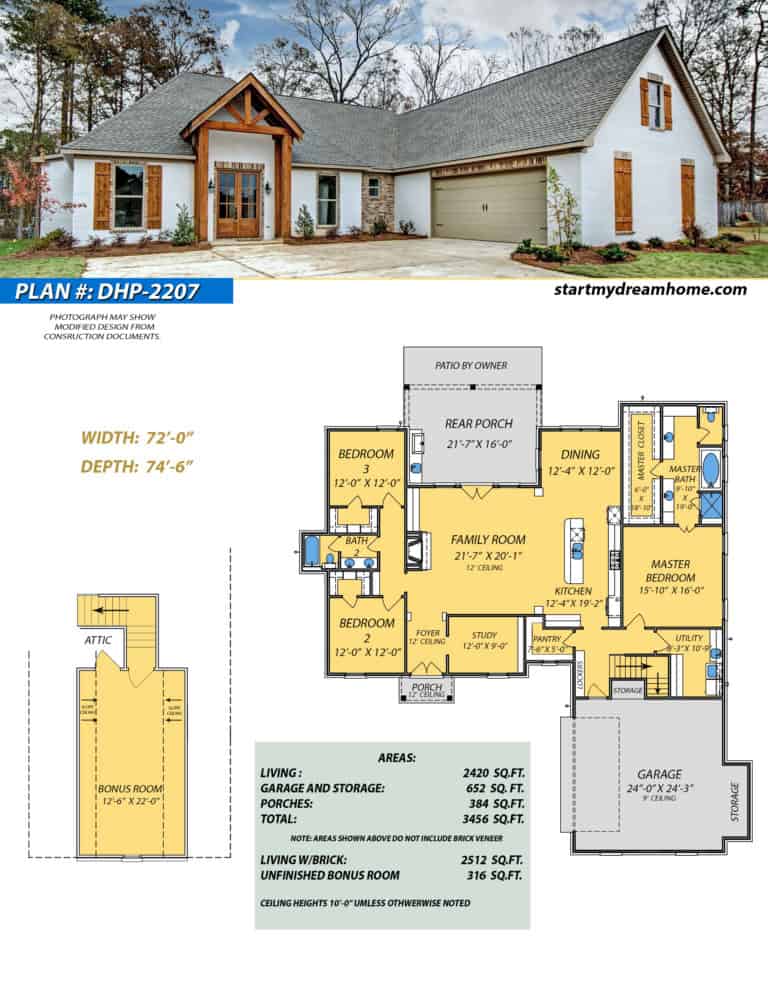 Dream Home Plan 2207 - Start My Dream Home